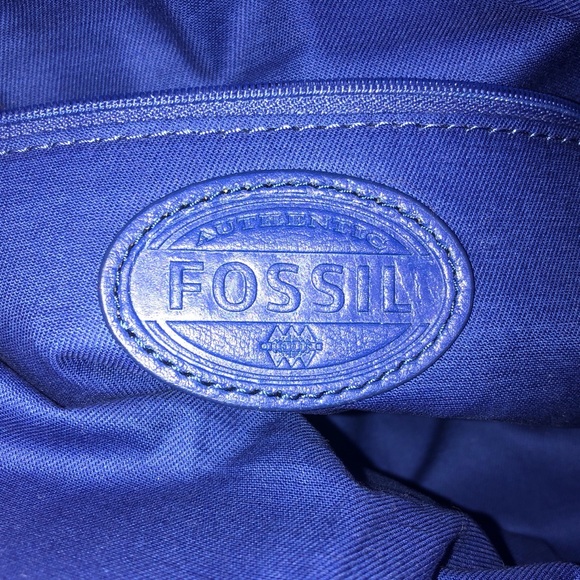 Fossil | Bags | Fossil Blue Leather Bag | Poshmark